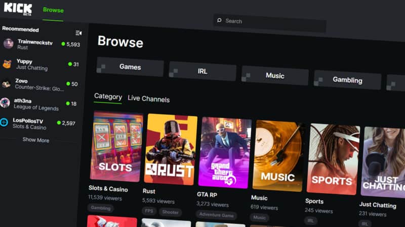 TrainwrecksTV Launches New Streaming Platform - Kick.com - Gamer Empire