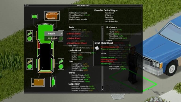 Project Zomboid – How to Level Up Mechanics - Gamer Empire