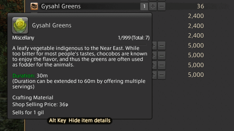 FFXIV - Where to Buy Gysahl Greens - Gamer Empire