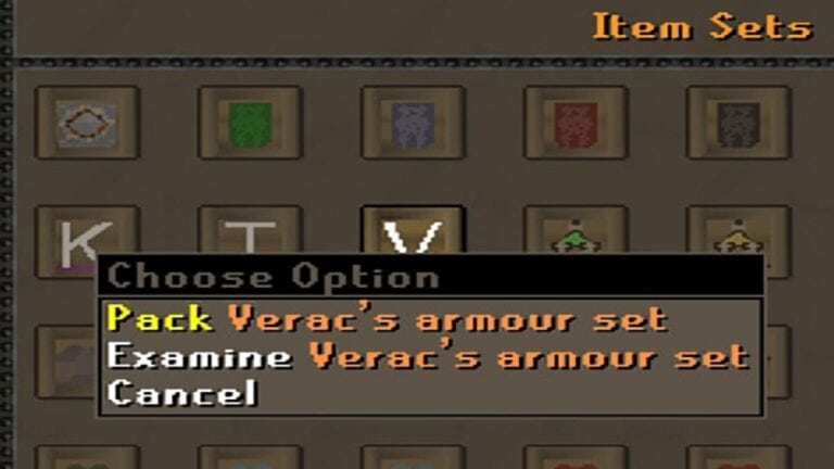 Old School RuneScape (OSRS) - How to Open Armour Sets - Gamer Empire