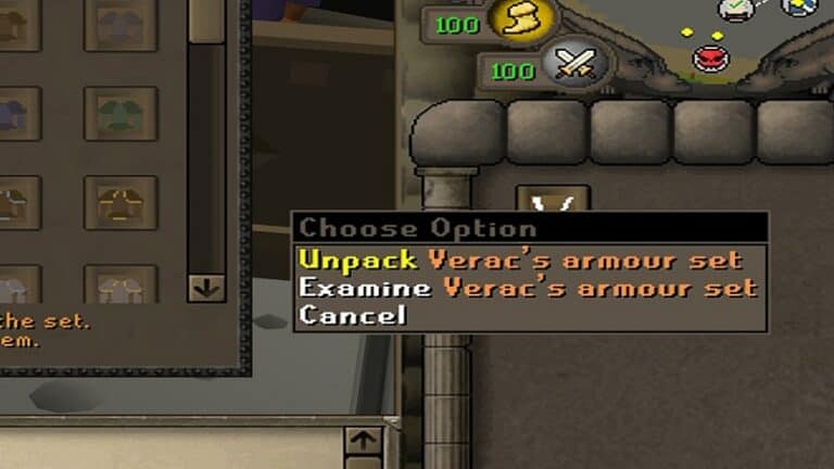 Old School RuneScape (OSRS) - How to Open Armour Sets - Gamer Empire