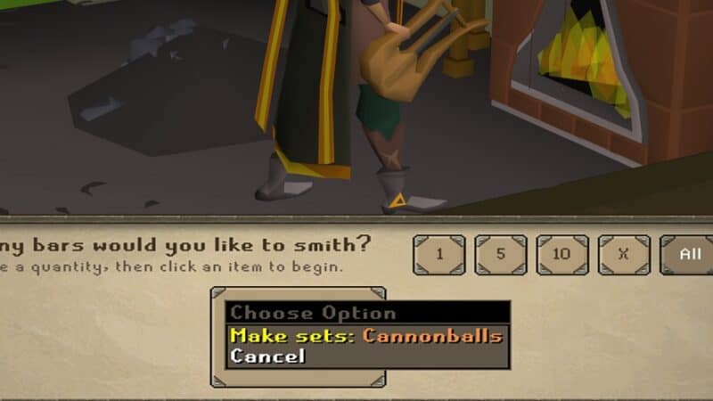 Old School RuneScape (OSRS) - How to Make Cannonballs - Gamer Empire